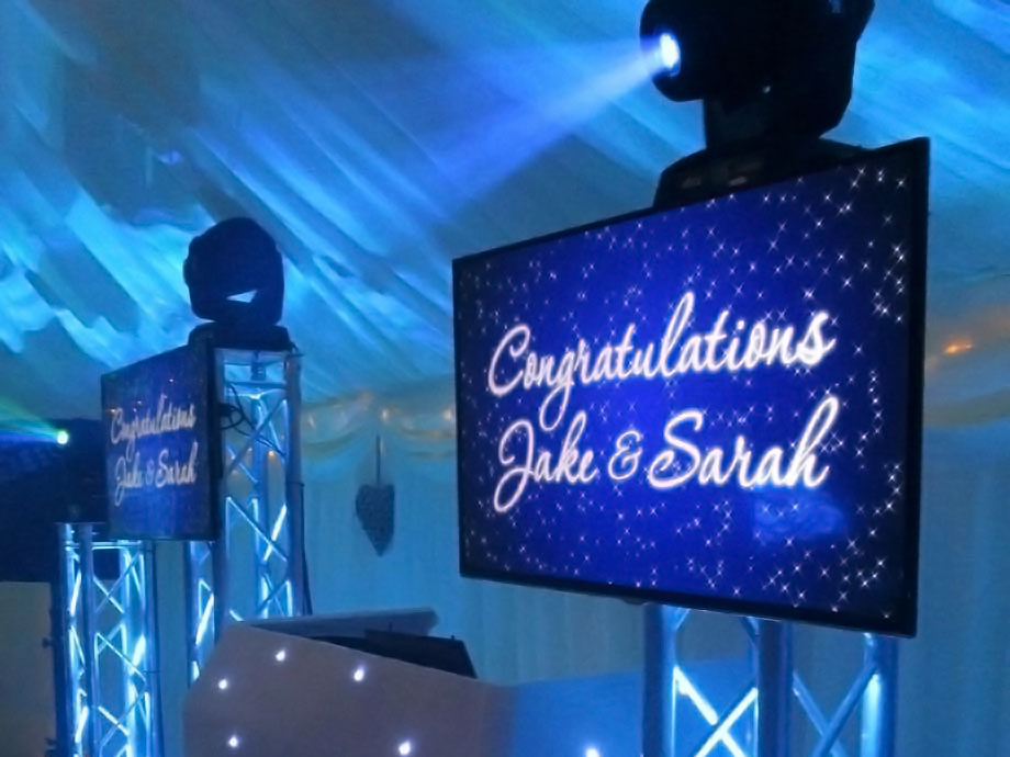 Using Video Screens At A Wedding Reception | Text in Motion