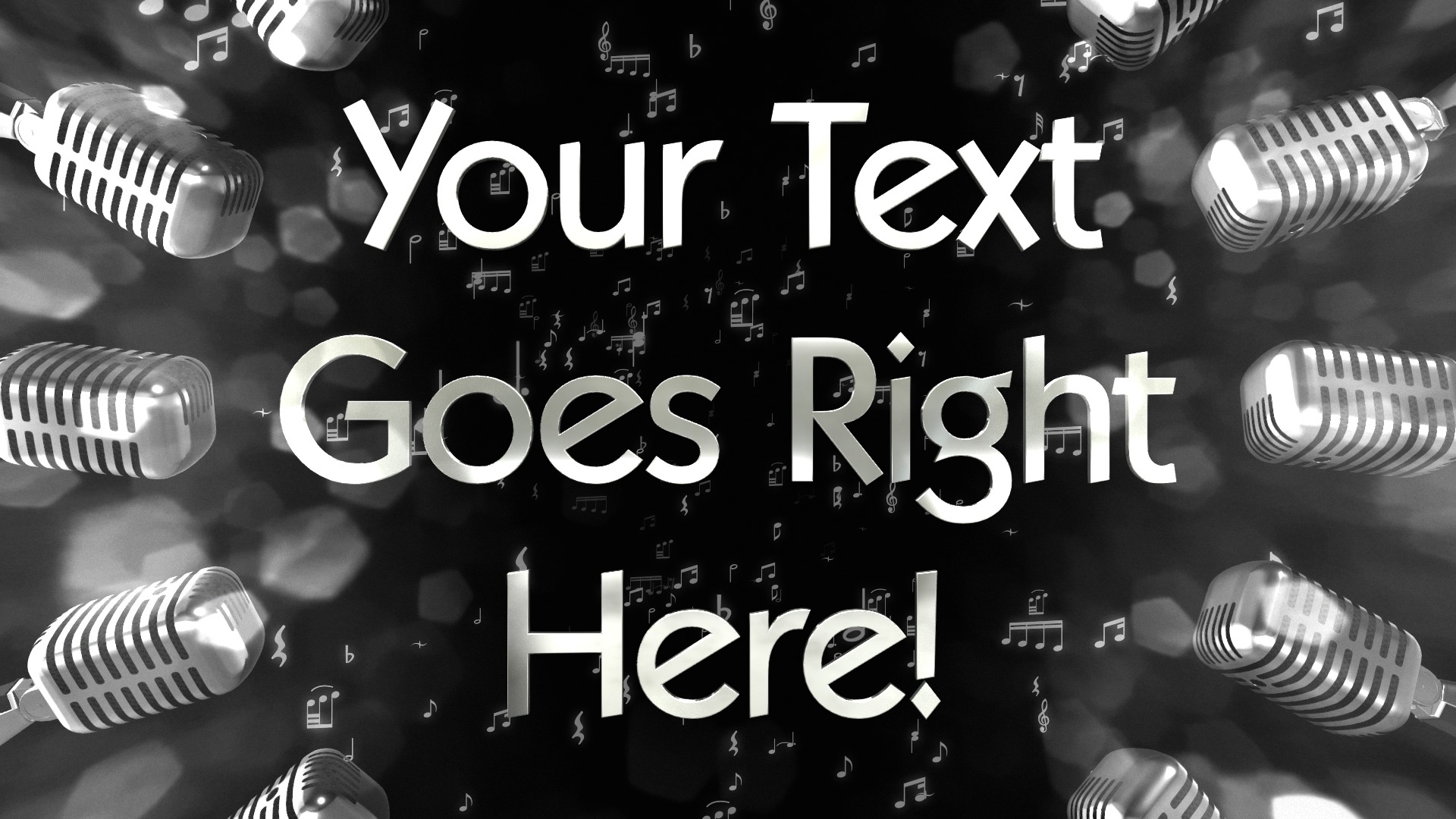 Vintage Microphone Text | Custom logo animations and video loops for ...