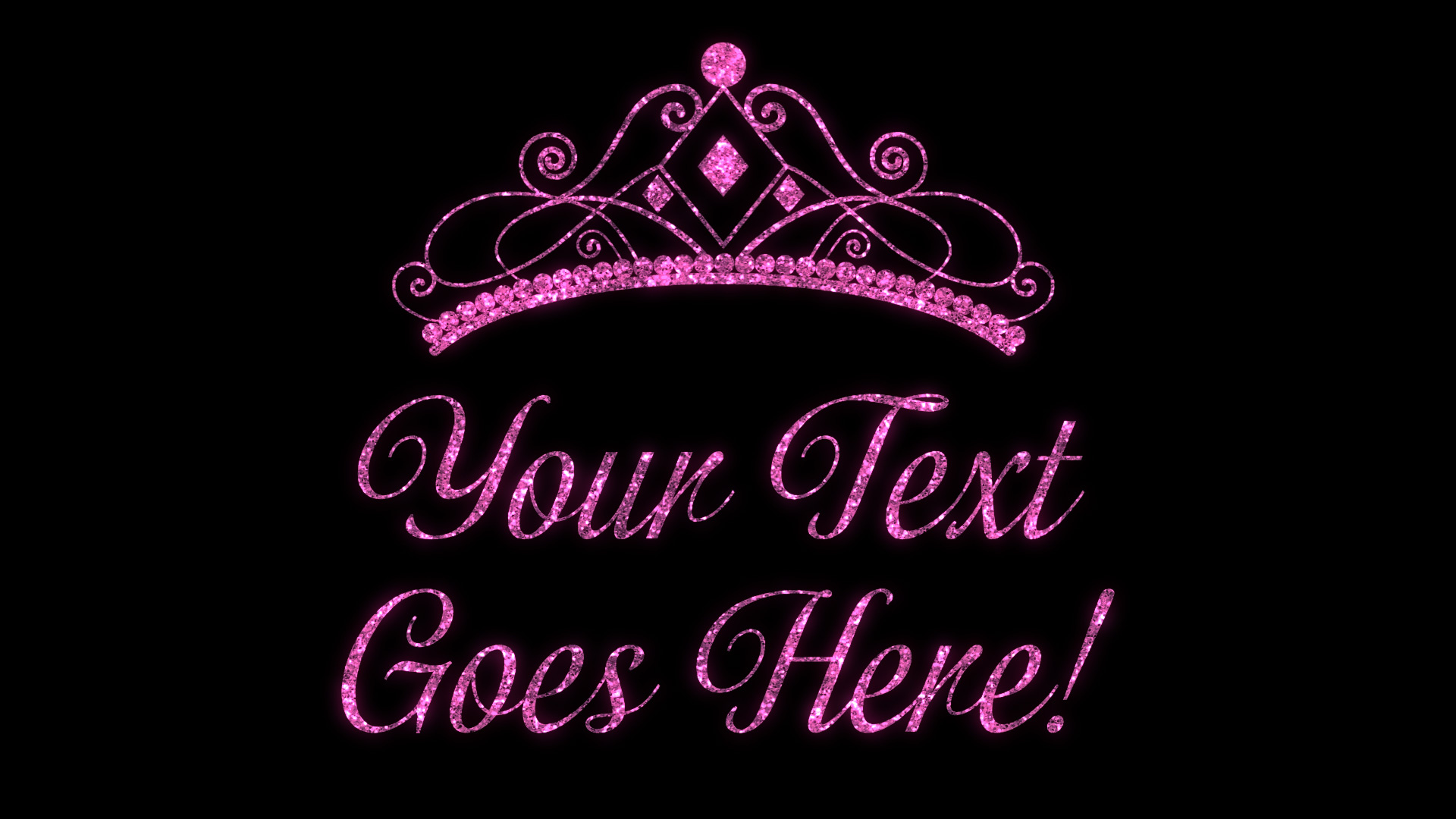 Tiara Glitter Text | Custom logo animations and video loops for mobile ...